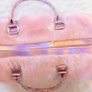 Dolls Kill | Bags | Dollskill Pink Shaggy Fur Beautiful Weekender With ...